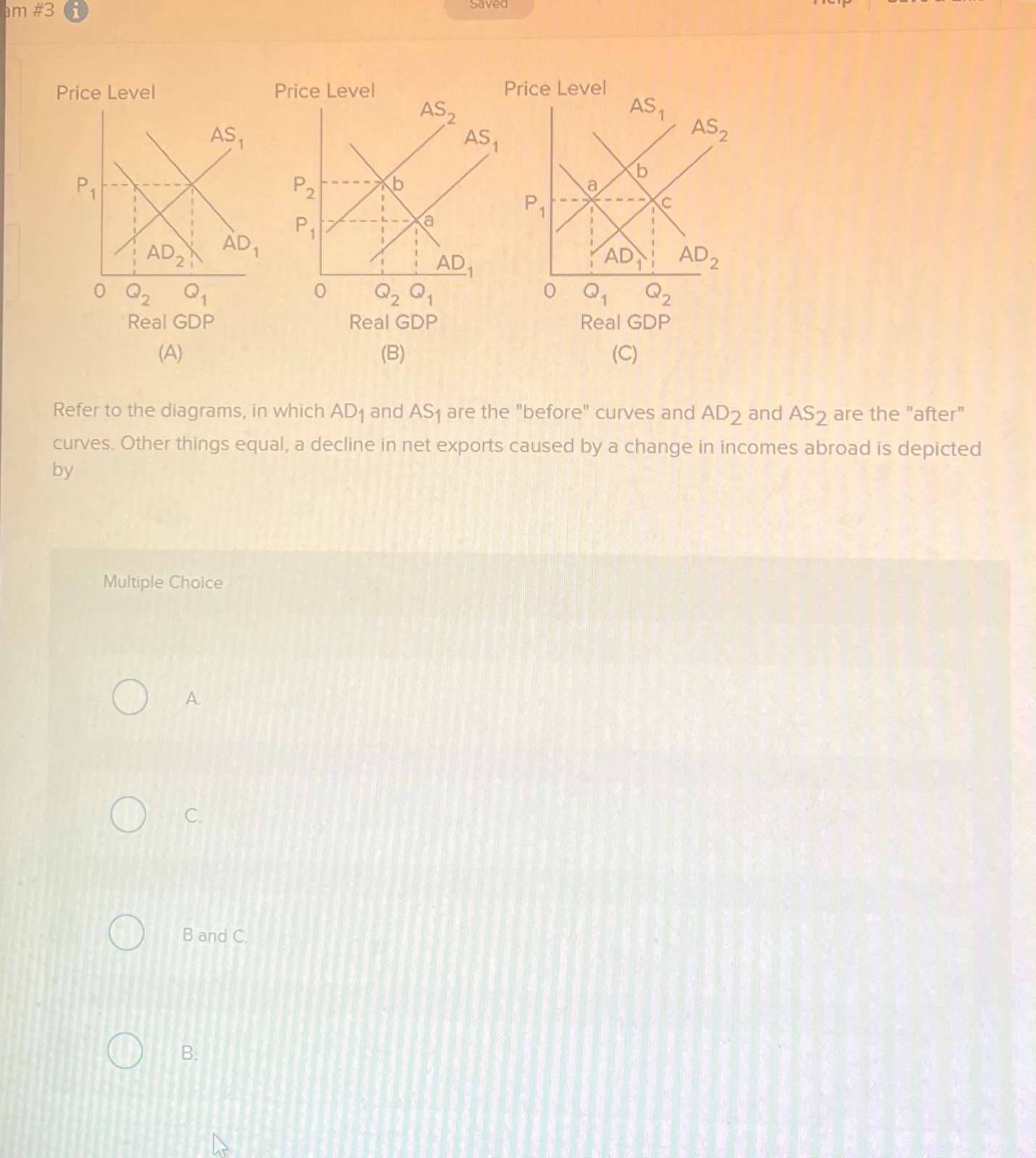 Solved Refer to the diagrams, in which AD1 ﻿and AS1 ﻿are the | Chegg.com