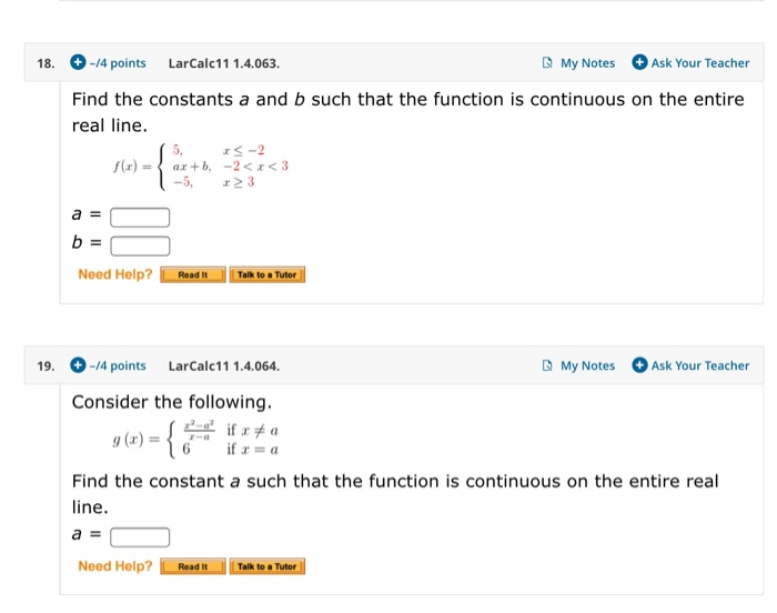 Solved 18. -14 points LarCalc11 1.4.063. My Notes Ask Your | Chegg.com Solved 18. -14 points LarCalc11 1.4.063. My Notes Ask Your | Chegg.com