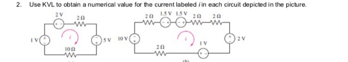 Solved 2. Use KVL to obtain a numerical value for the | Chegg.com