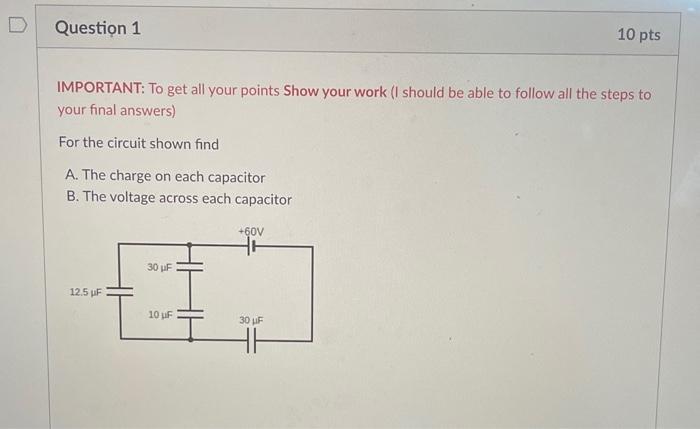 Solved IMPORTANT: To get all your points Show your work (I | Chegg.com