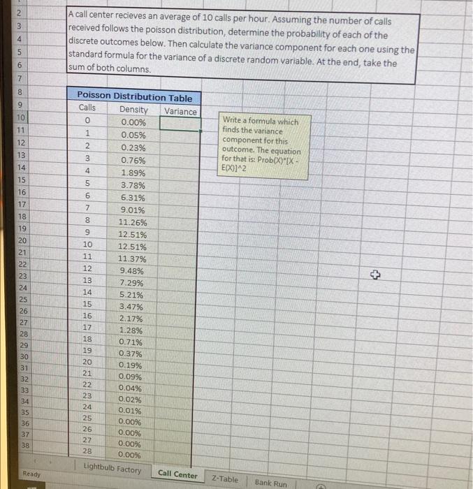 Solved A call center recieves an average of 10 calls per | Chegg.com