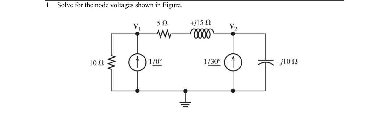 Solved Solve for the node voltages shown in Figure. | Chegg.com