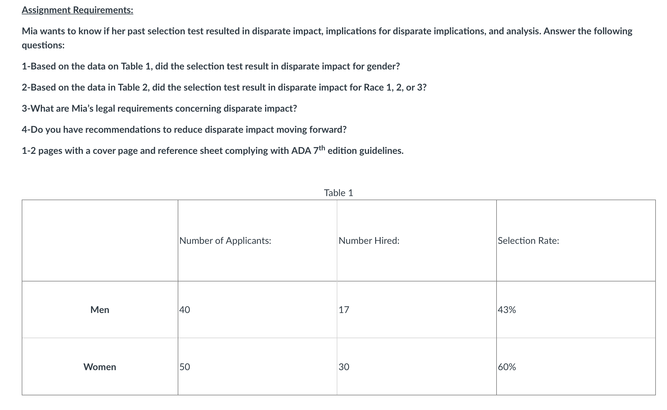 Solved Assignment Requirements:Mia wants to know if her past | Chegg.com