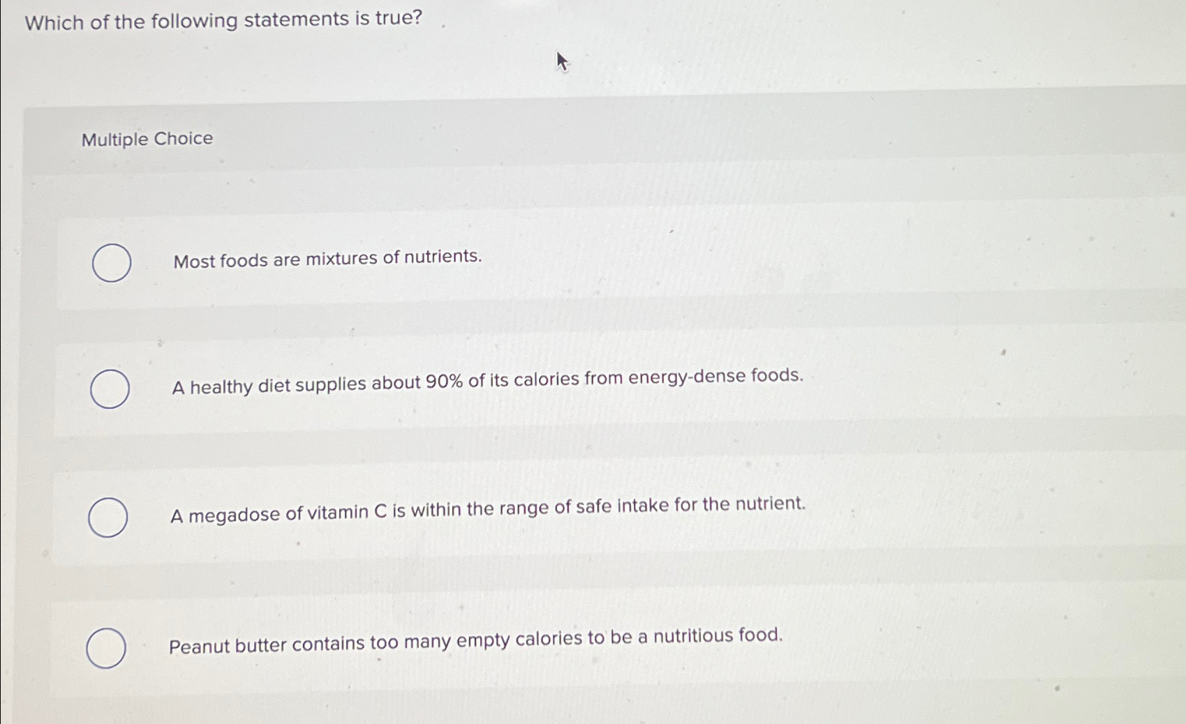Solved Which of the following statements is true?Multiple | Chegg.com