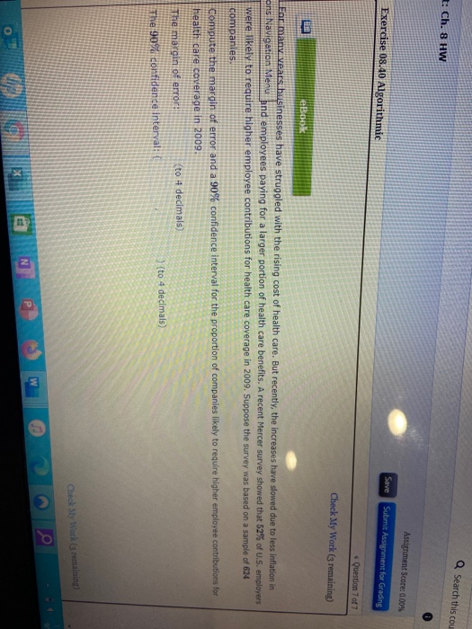 Solved Exercise 08.03 Algorithmic Question 1 of 2 Check My | Chegg.com
