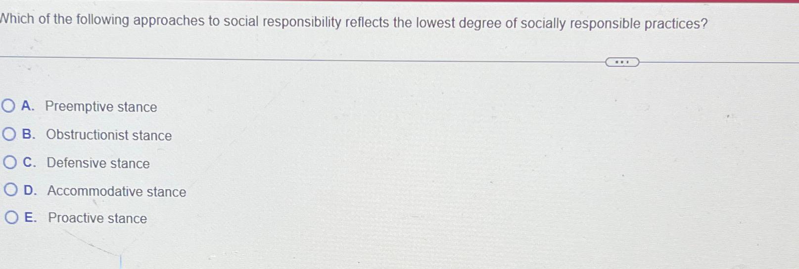 Solved Which of the following approaches to social | Chegg.com
