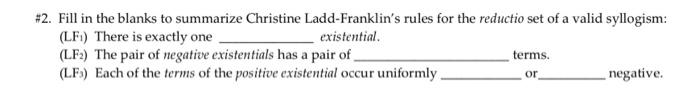 Solved \#2. Fill in the blanks to summarize Christine | Chegg.com