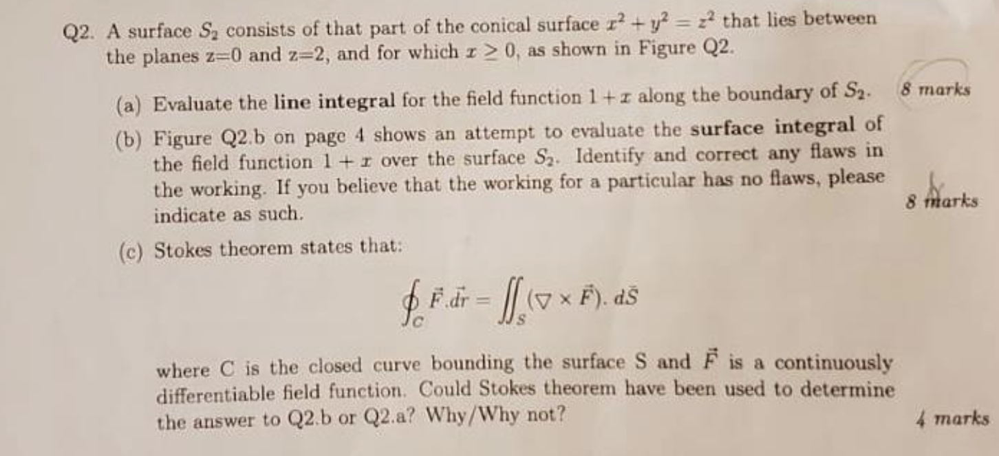 Solved 20. ﻿Let S denote the part of the conical surface | Chegg.com