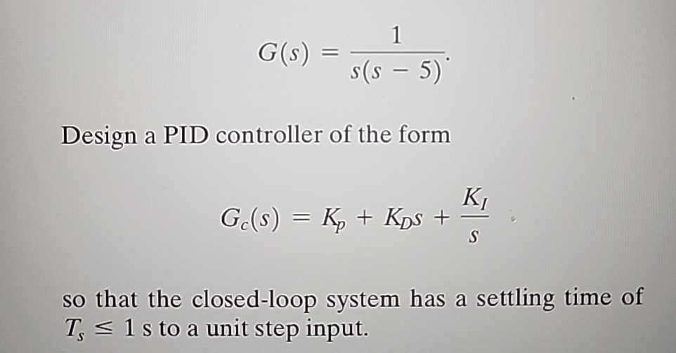 Solved A unity feedback control system has the plant | Chegg.com