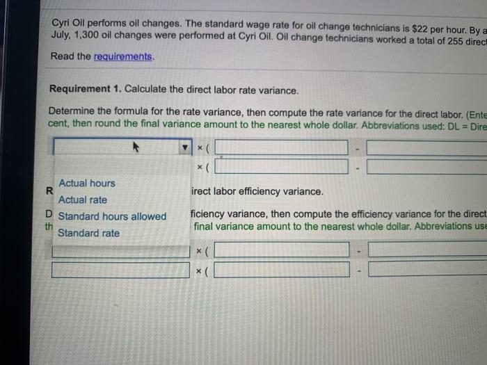 Solved Requirement 1. Calculate the direct labor rate | Chegg.com