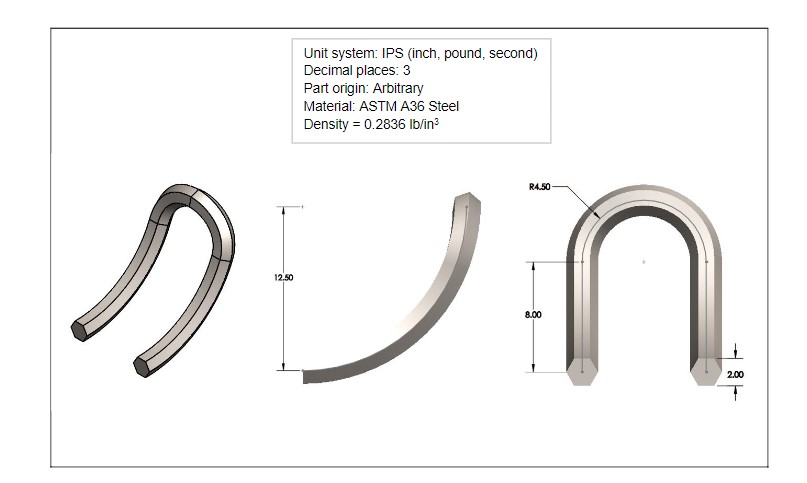 Solved Create this object in solidworks. Include smart | Chegg.com
