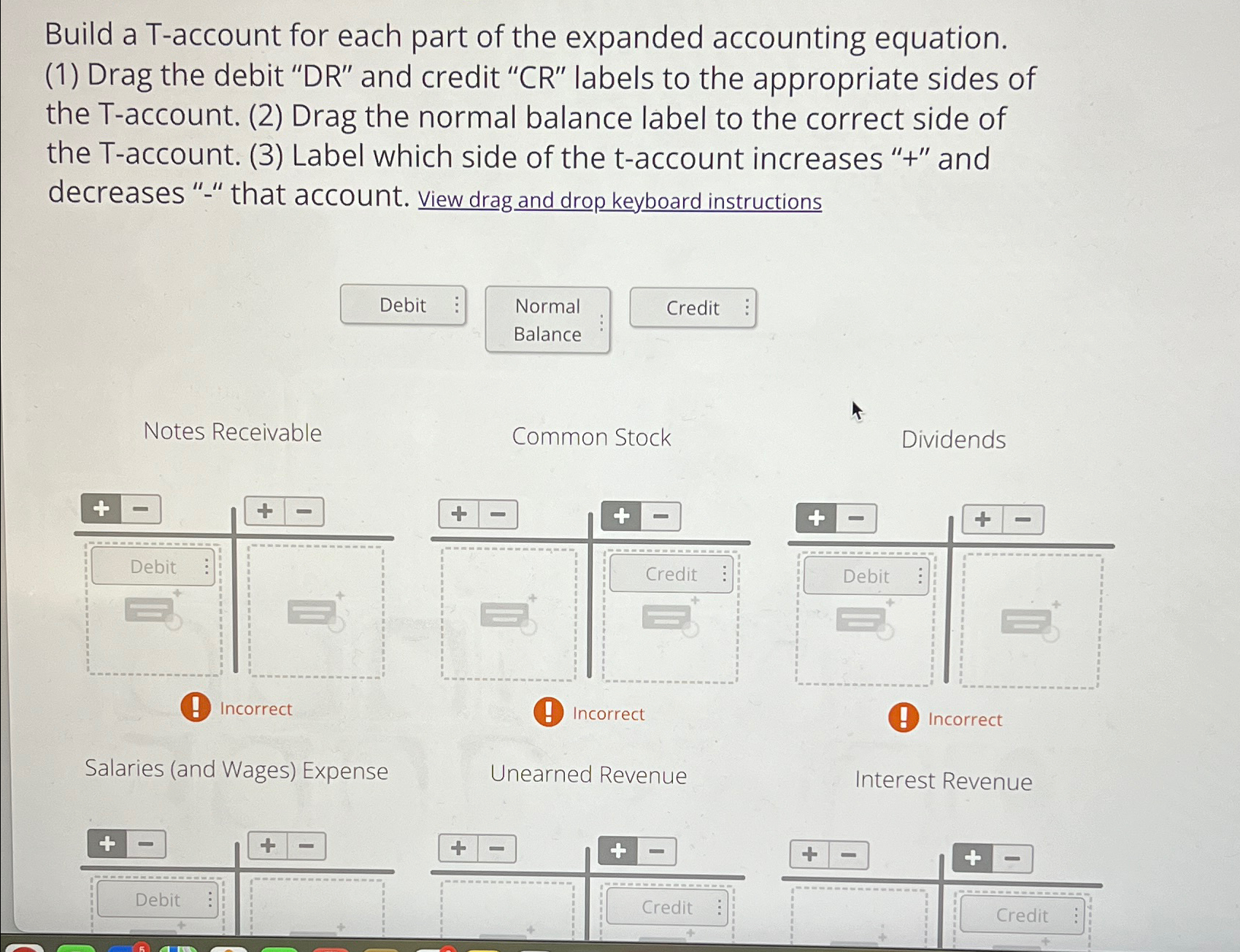 Solved Build a T-account for each part of the expanded | Chegg.com
