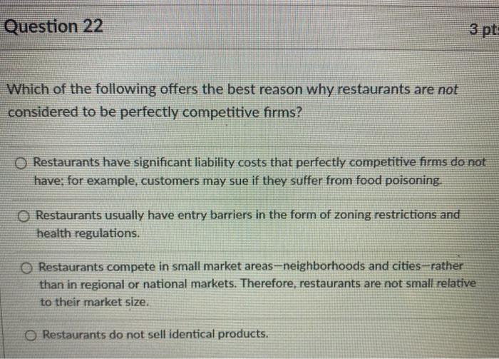 Solved Question 22 3 pt Which of the following offers the | Chegg.com