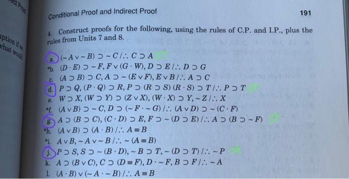 Solved Problems A, D, J, and GUnderstanding symbolic logic | Chegg.com