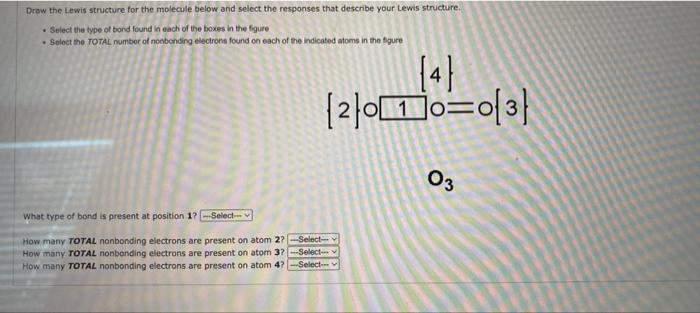 Solved Drow the Lewis structure for the molecule below and | Chegg.com