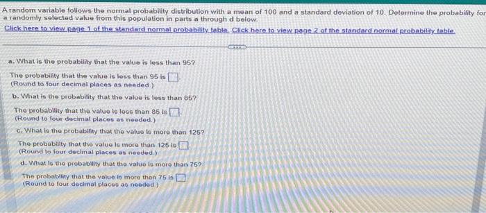 Solved A random variable follows the normal probability | Chegg.com