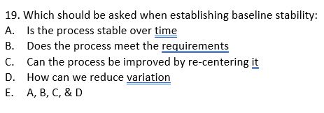 Solved Which should be asked when establishing baseline | Chegg.com