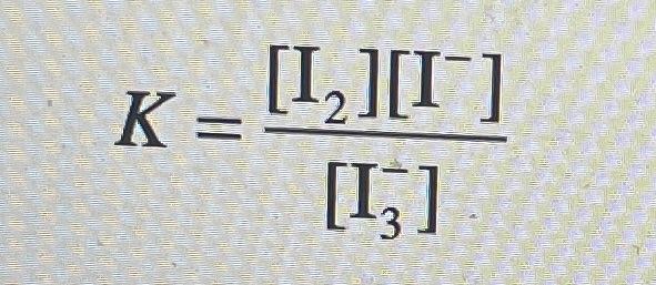 Solved CI2=VH2O(CI20−[I2]CCl4)VCCl4[I2]CCl4=LεI2A[I2]=α[I2]C | Chegg.com