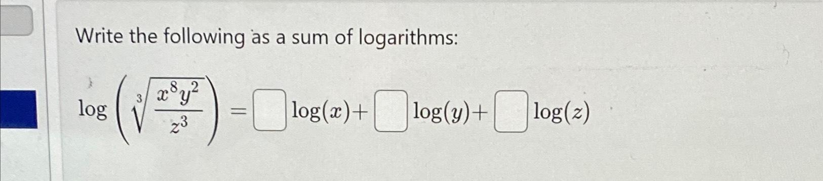 Solved Write the following as a sum of | Chegg.com