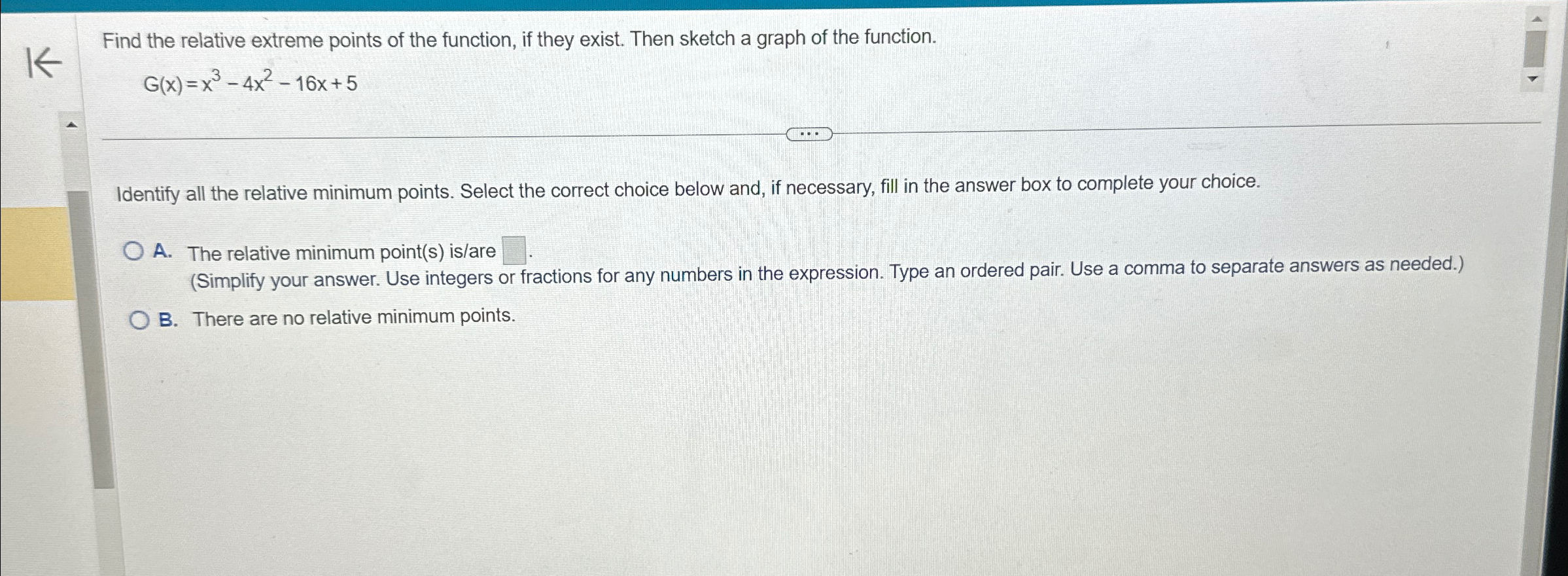Solved Find the relative extreme points of the function, if | Chegg.com