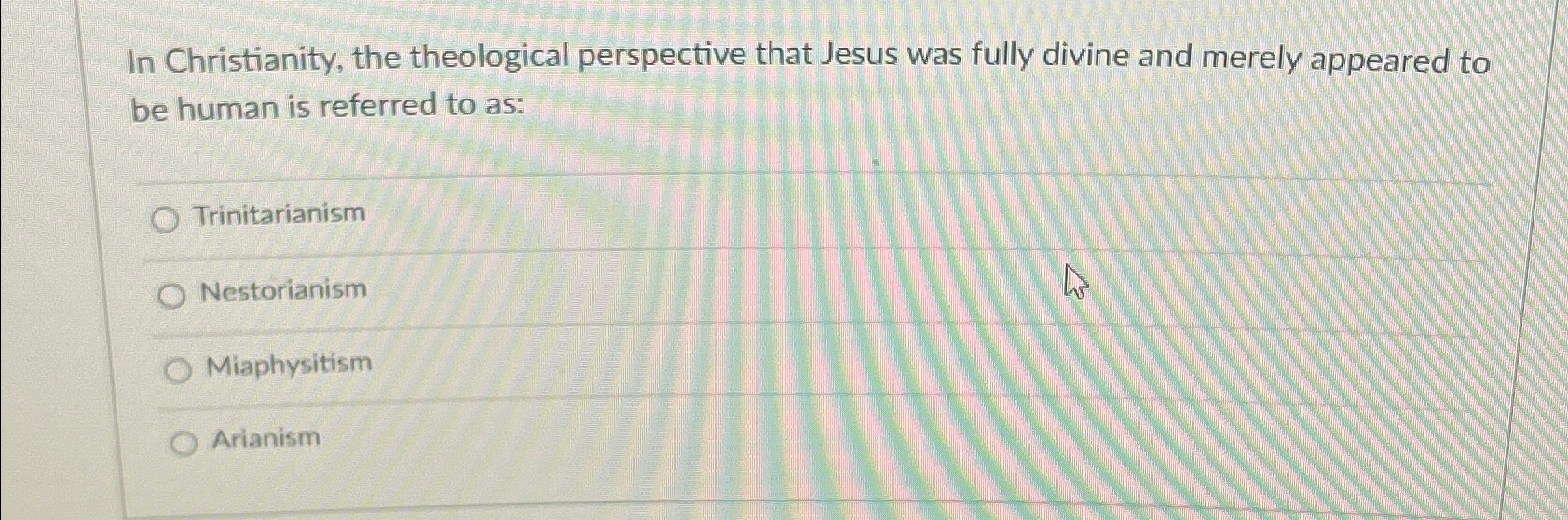 Solved In Christianity, the theological perspective that | Chegg.com