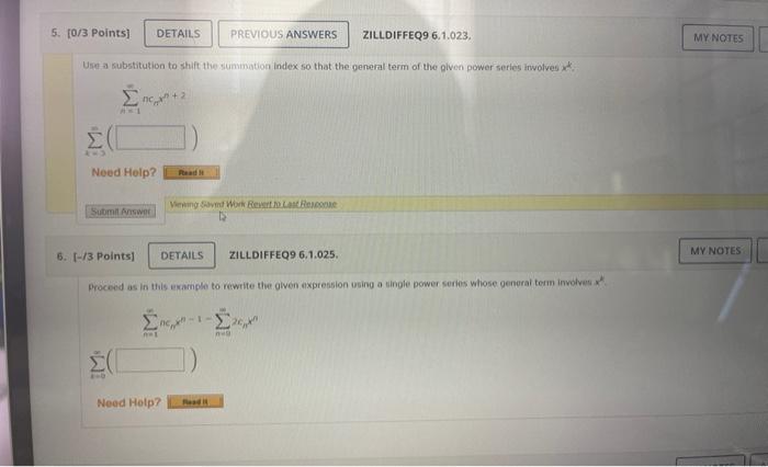 Solved Use a substituRion to shift the summation index so | Chegg.com