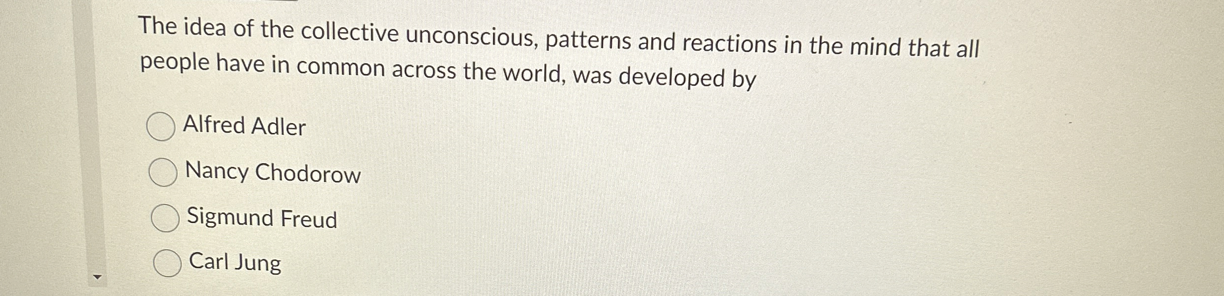 Solved The idea of the collective unconscious, patterns and | Chegg.com