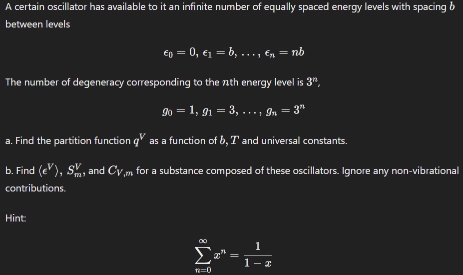 Solved A certain oscillator has available to it an infinite | Chegg.com