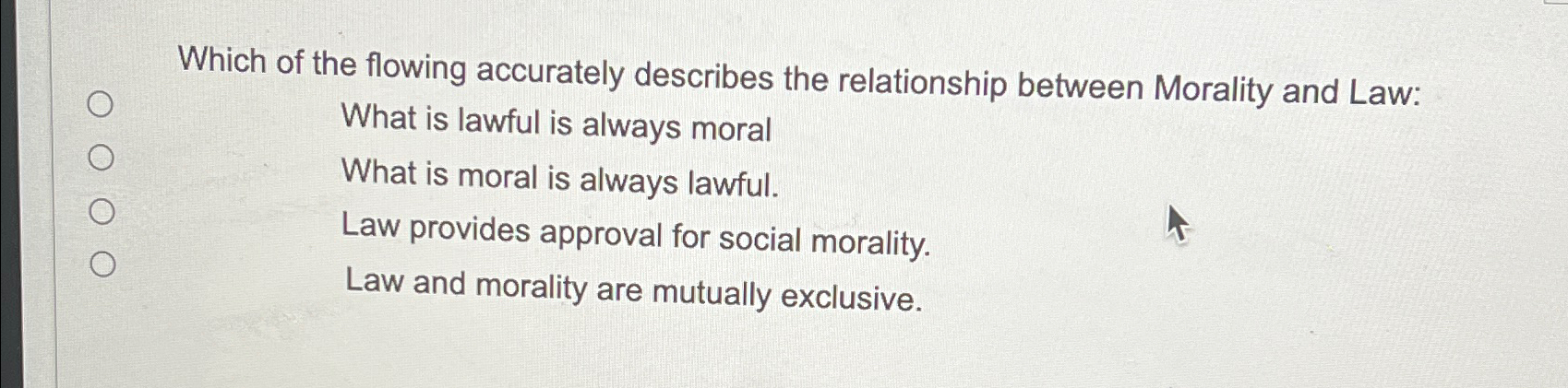 Solved Which of the flowing accurately describes the | Chegg.com