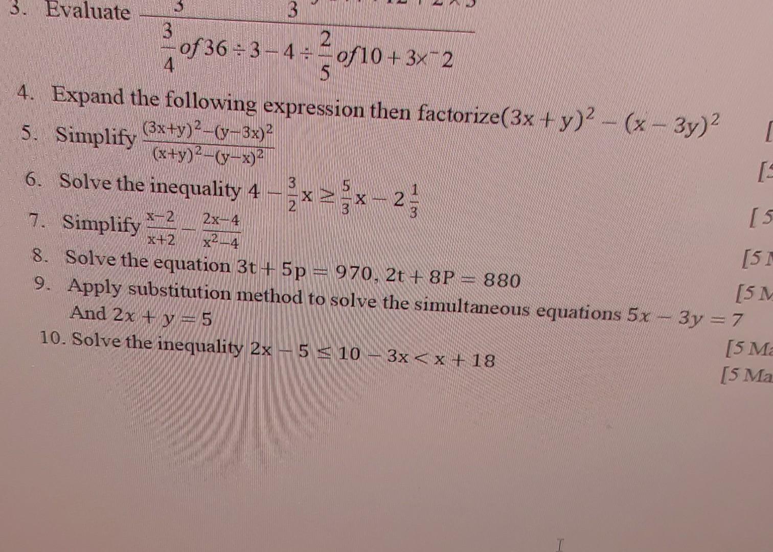 43 of 36÷3−4÷52 of 10+3x−2 4. Expand the following | Chegg.com 43 of 36÷3−4÷52 of 10+3x−2 4. Expand the following | Chegg.com