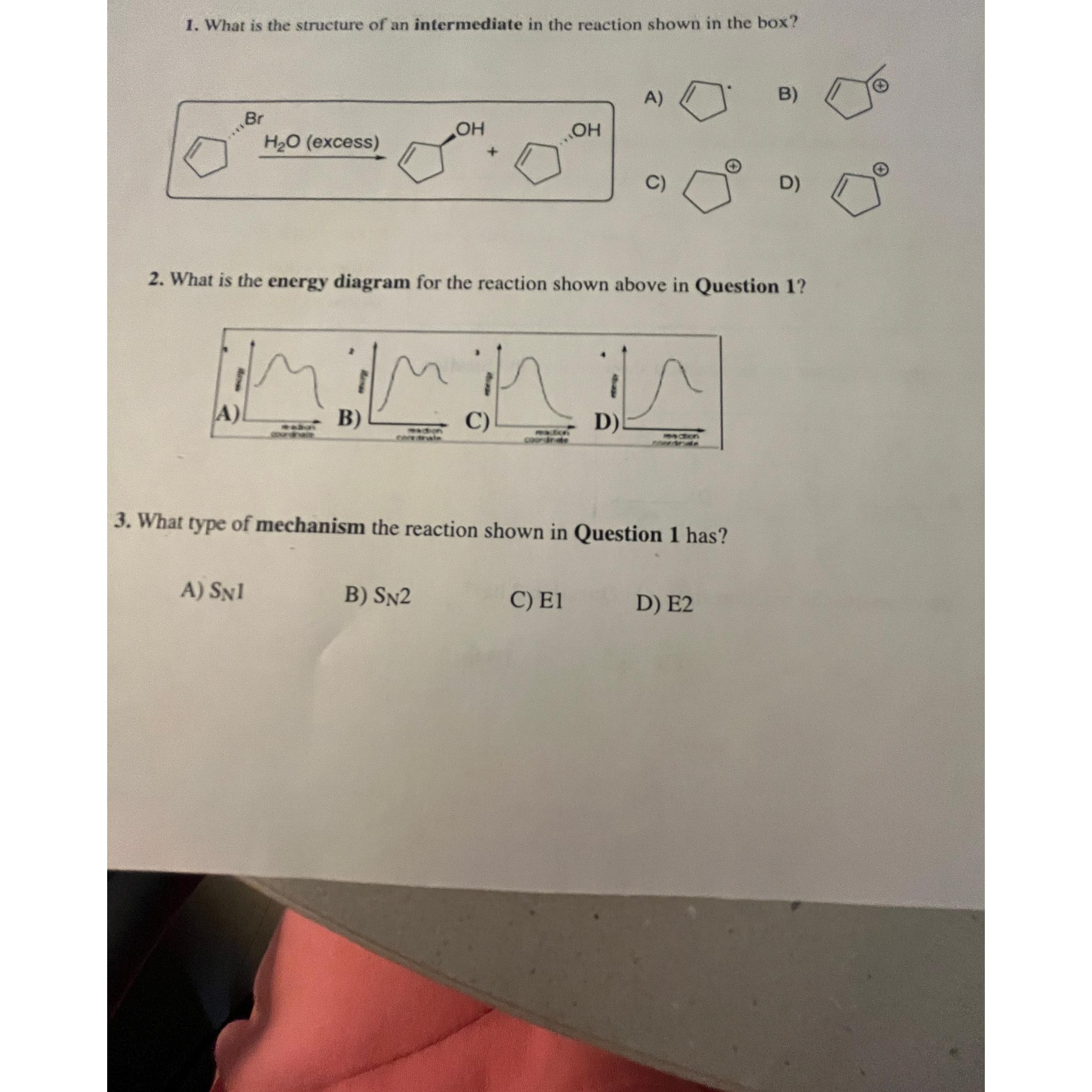 Solved What is the structure of an intermediate in the | Chegg.com