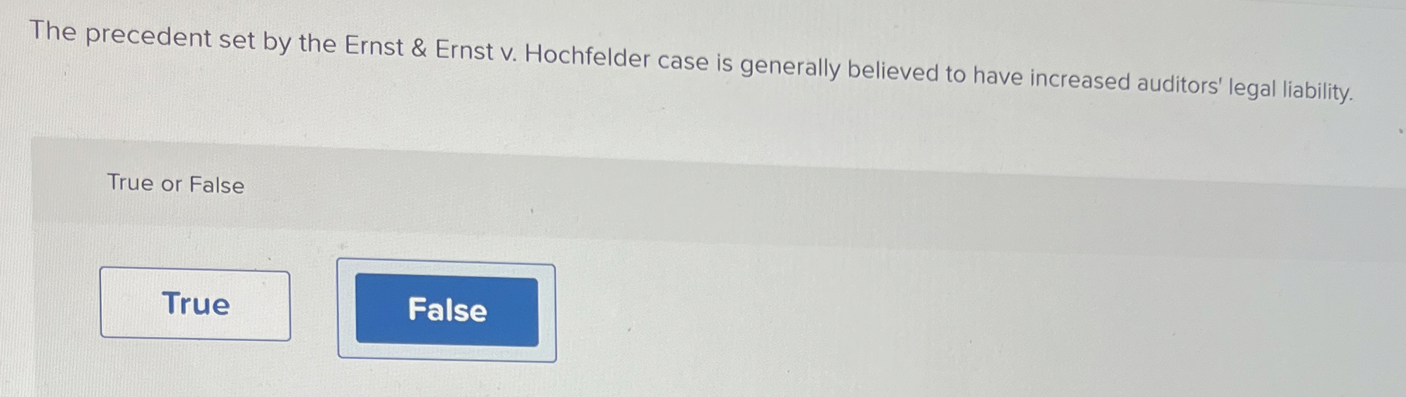 Solved The precedent set by the Ernst & Ernst v. ﻿Hochfelder | Chegg.com