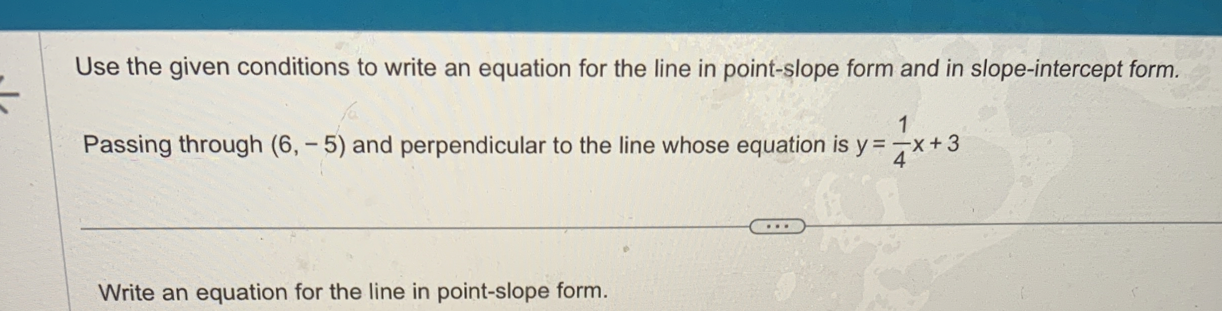 Use the given conditions to write an equation for the | Chegg.com