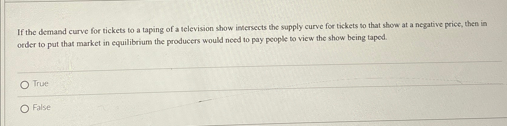 Solved If the demand curve for tickets to a taping of a | Chegg.com