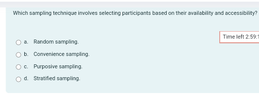 Solved Which sampling technique involves selecting | Chegg.com