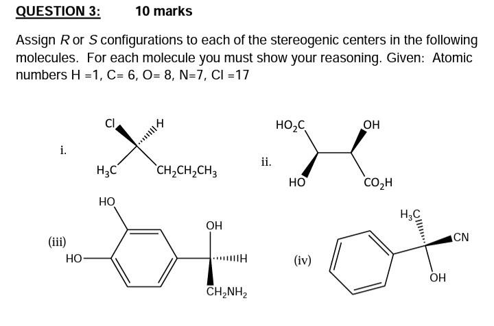 Solved Assign R or S configurations to each of the | Chegg.com