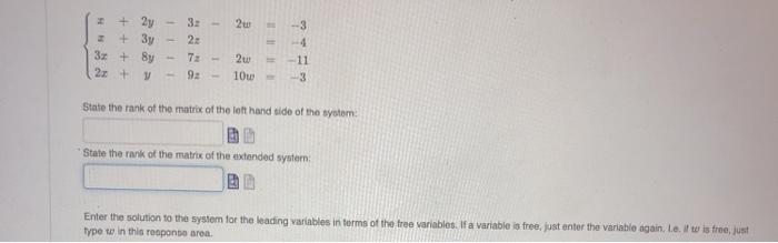 Solved 2 22 + 2y + 3y 3x + 8y 2x + V -3 4 11 2 9 10 3 State | Chegg.com