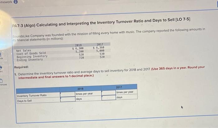 Solved A7-3 (Algo) Calculating and Interpreting the | Chegg.com