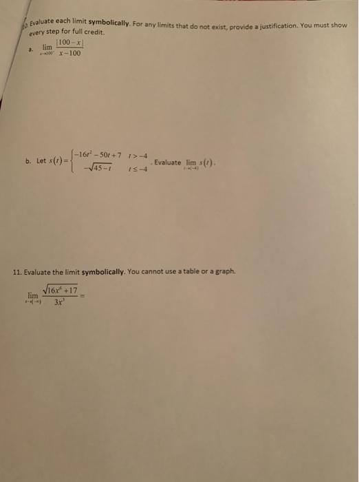 Solved Fo the function h defined piecewise below, evaluate | Chegg.com