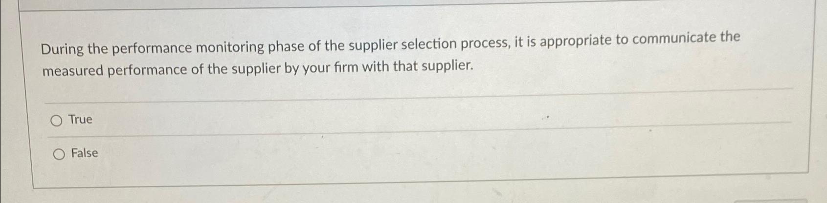 Solved During the performance monitoring phase of the | Chegg.com
