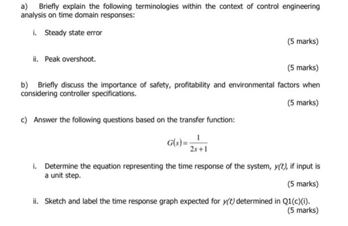 Solved a) Briefly explain the following terminologies within | Chegg.com