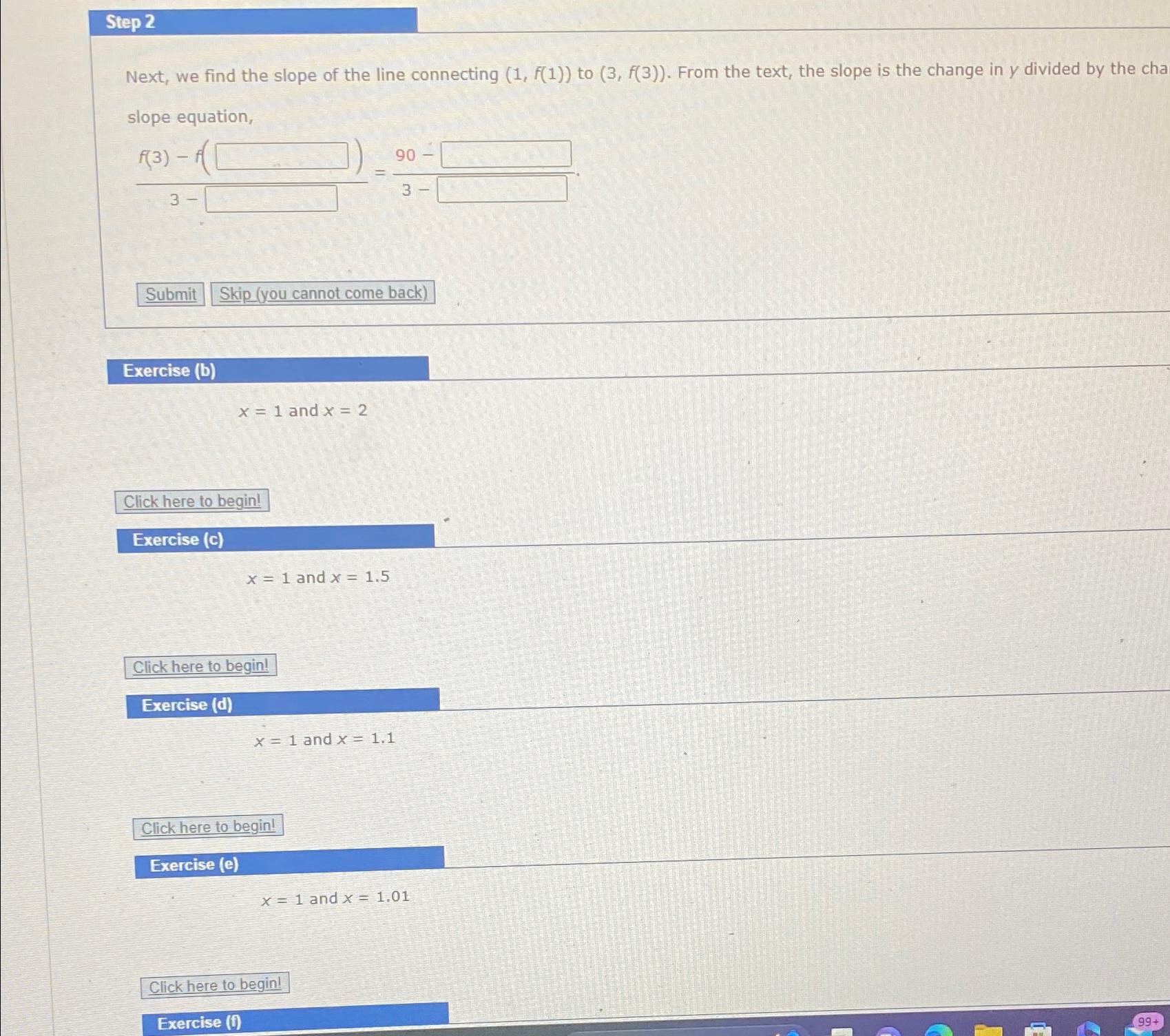 Solved Step 2\\nNext, we find the slope of the line | Chegg.com