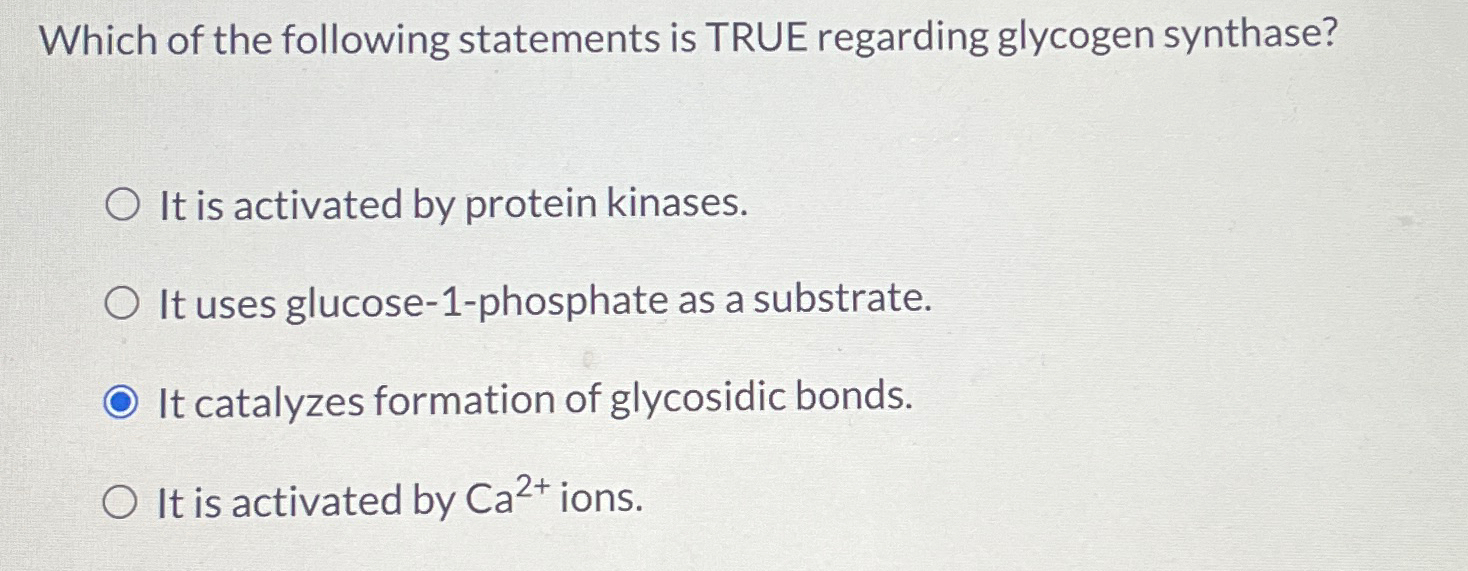 Solved Which of the following statements is TRUE regarding | Chegg.com