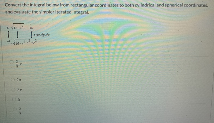 Solved Convert the integral below from rectangular | Chegg.com