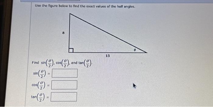 Solved Use the figure below to find the exact values of the | Chegg.com