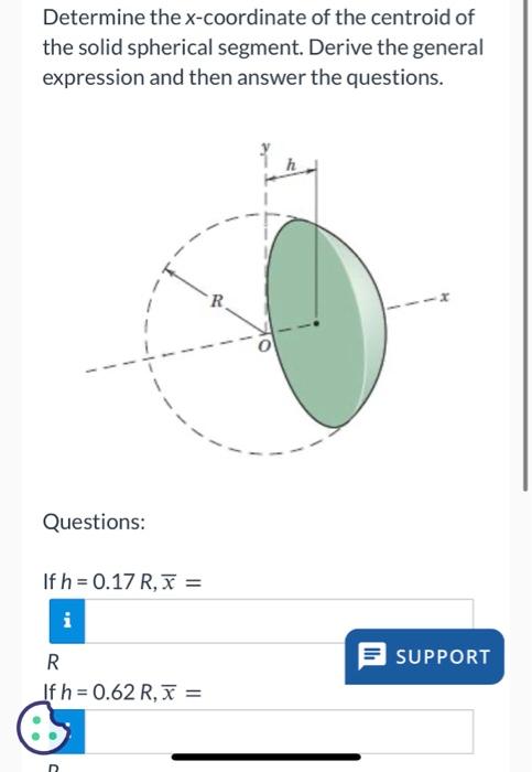 Solved Determine the x-coordinate of the centroid of the | Chegg.com