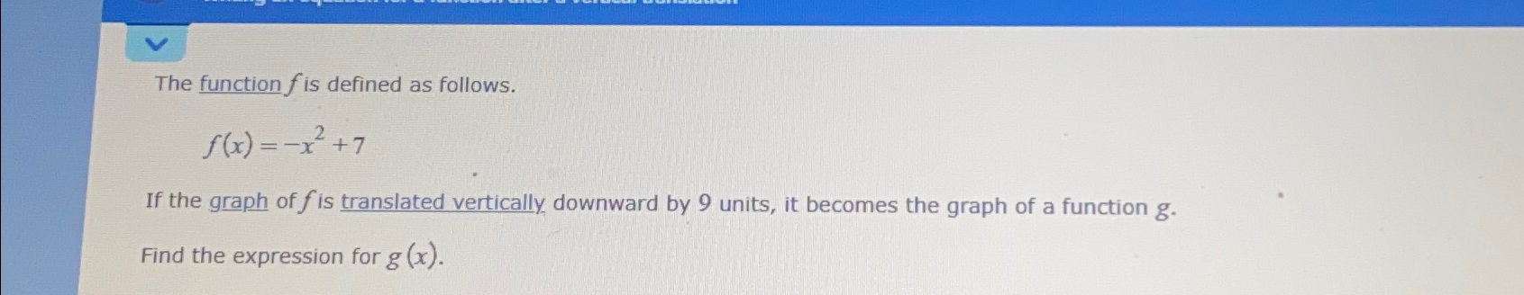 Solved The function f ﻿is defined as follows.f(x)=-x2+7If | Chegg.com