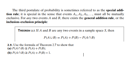 Solved The third postulate of probability is sometimes | Chegg.com