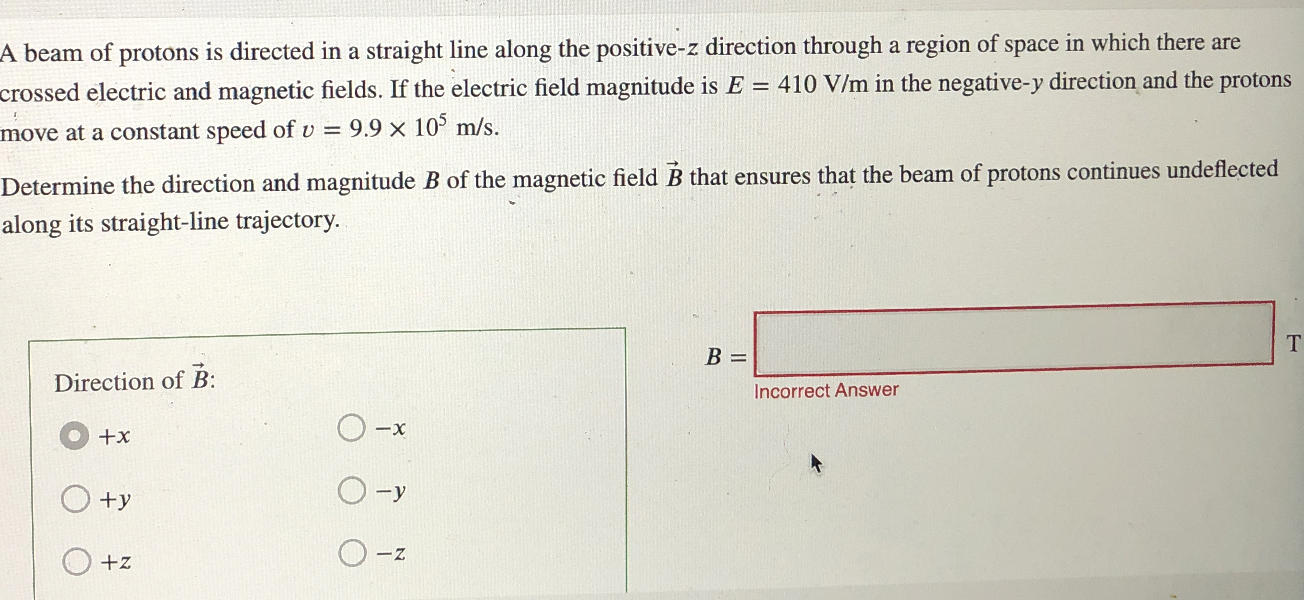 Solved A beam of protons is directed in a straight line | Chegg.com
