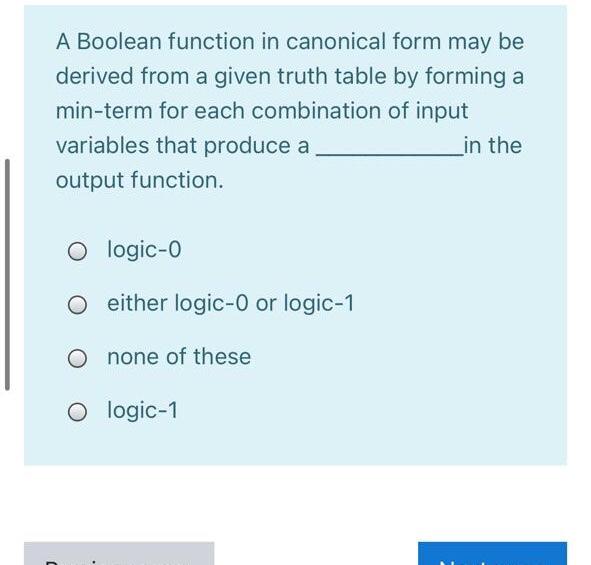 Solved A Boolean function in canonical form may be derived | Chegg.com